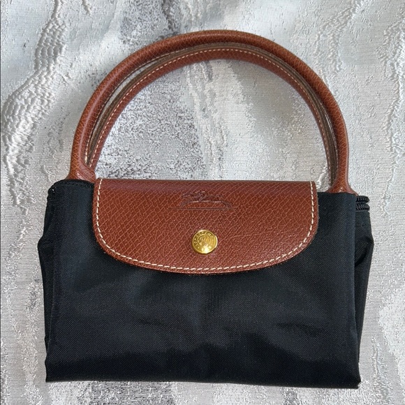 Longchamp | Bags | Longchamp Black And Brown Mini Bagits New But It ...